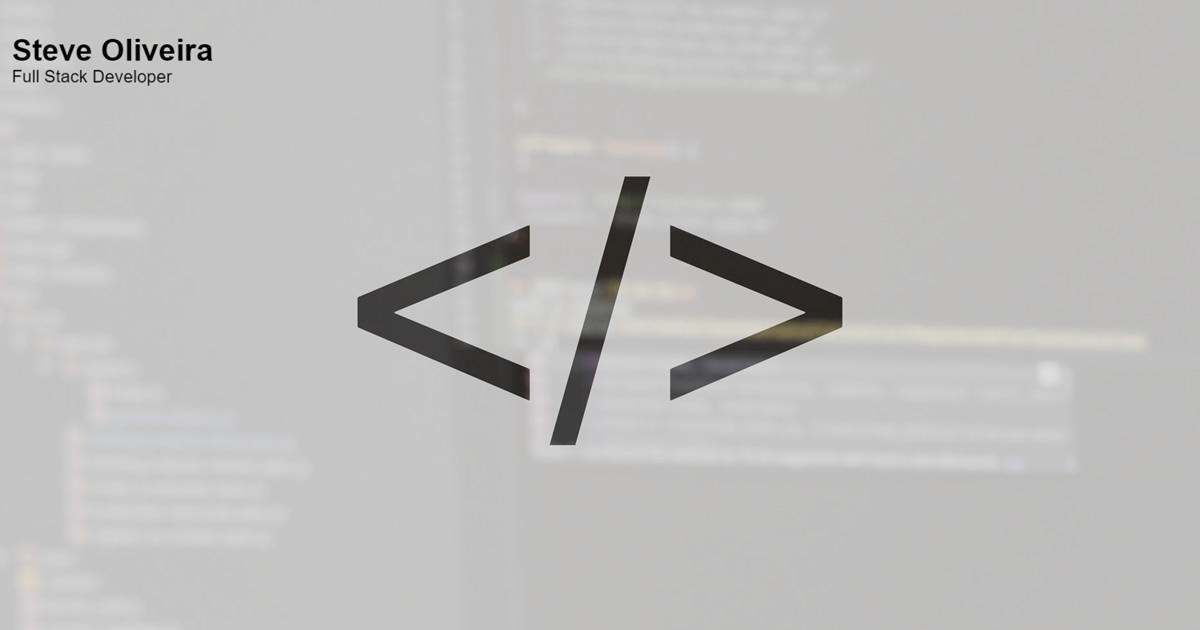 Steve Oliveira - Full Stack Developer